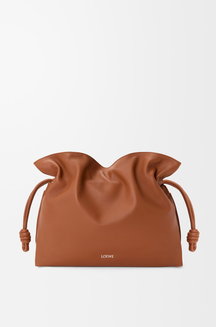 Large Flamenco Clutch In Nappa Calfskin Squirrel - LOEWE