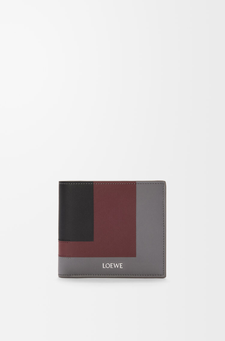 Bifold Wallet In Nappa Calfskin Ardesia/Deep Ruby - LOEWE